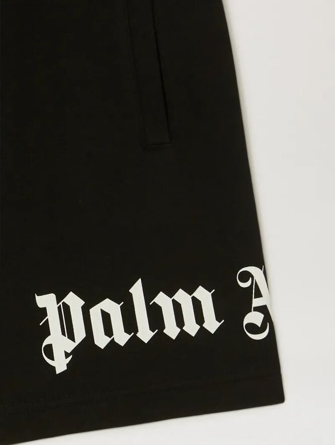 CLASSIC OVERLOGO SWEAT SHORT BLACK OFF W in BLACK OFF WHITE | Palm Angels®
